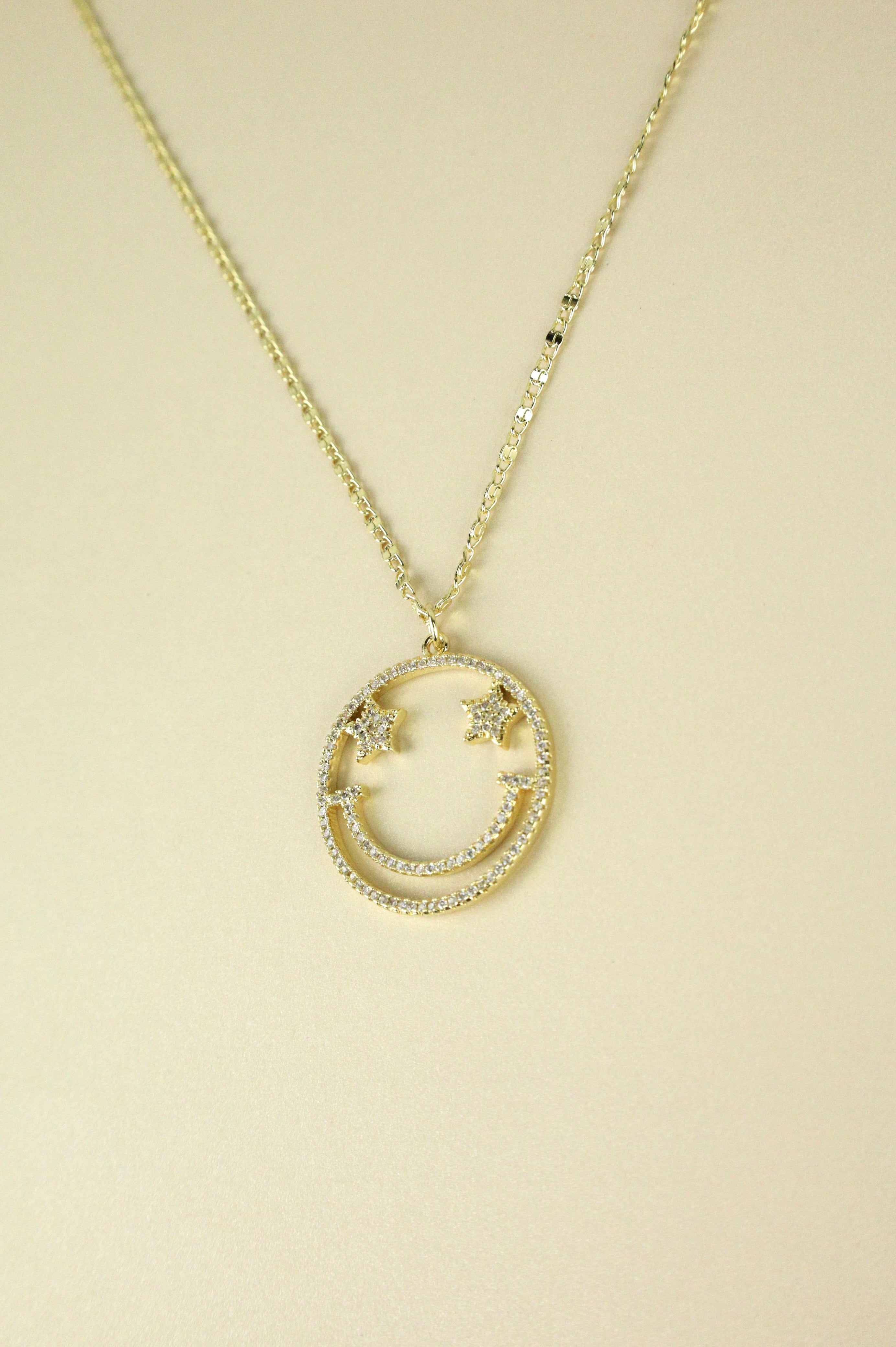 Icy Smiley Necklace – Ash&Cort