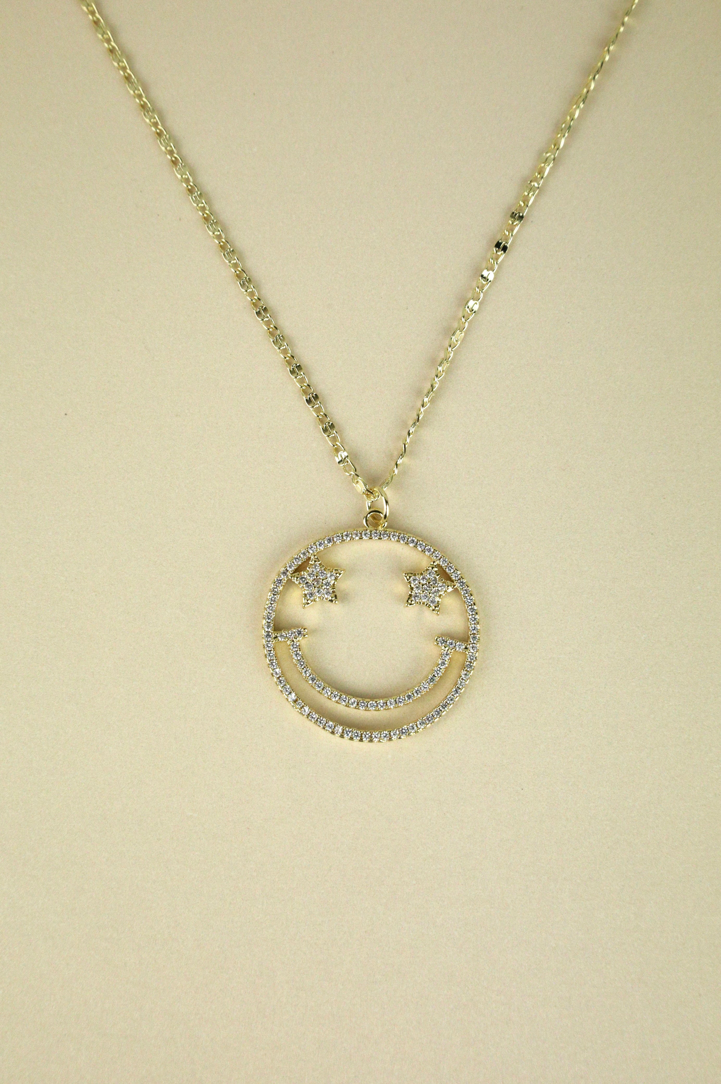 Icy Smiley Necklace – Ash&Cort